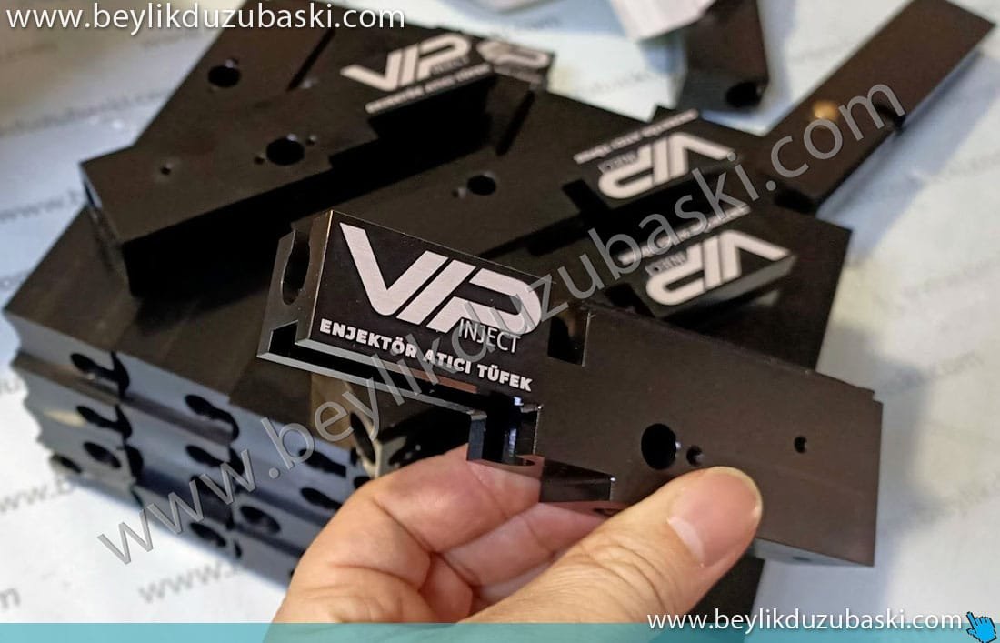 Metal üzerine Lazer ile logo - Beylikdüzü Baskı Merkezi, Ozalit