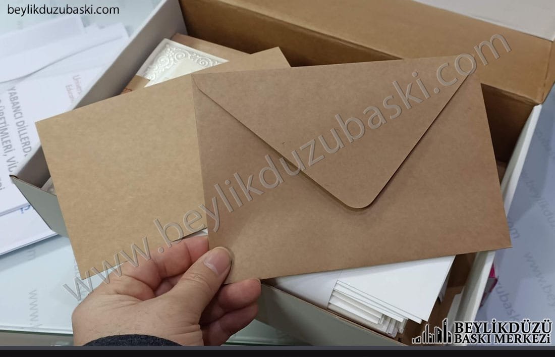 Kraft Zarf, Davetiye zarfı, Özel zarf, baskısız ürün - Beylikdüzü Baskı ...