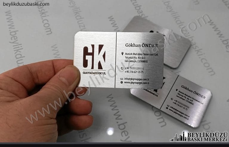 Metal Kartvizit üretimi, acil kart, aynı gün gönderim - Beylikdüzü ...