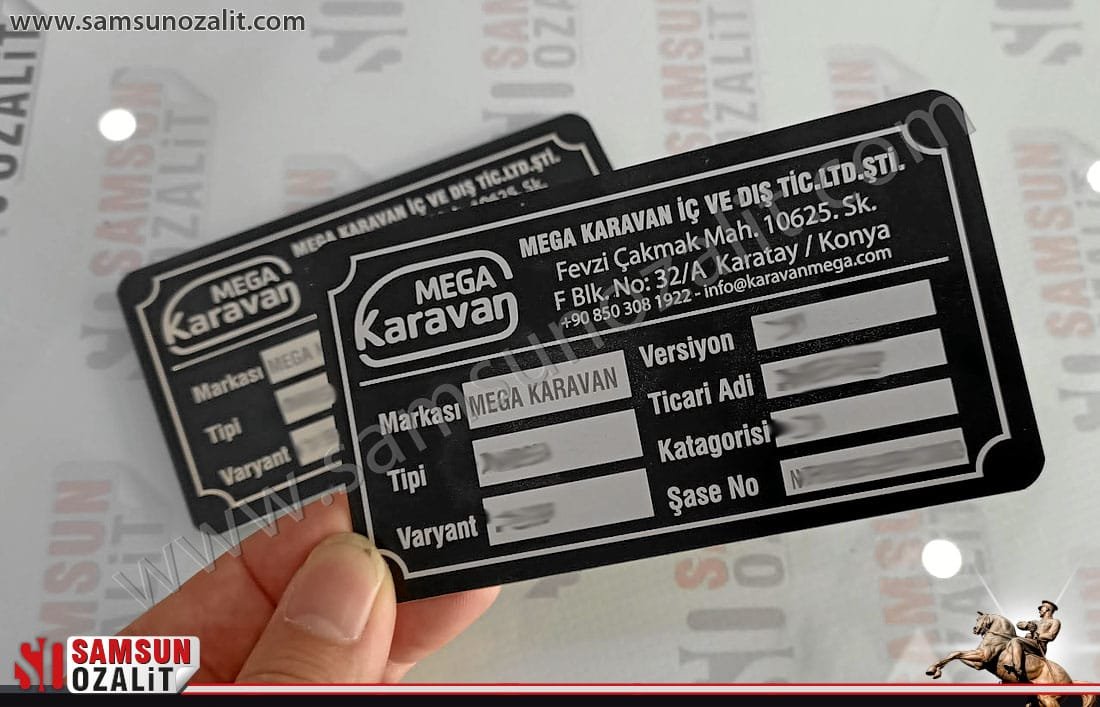 Karavan etiketi, Paslanmaz metal etiket baskısı - Beylikdüzü Baskı ...